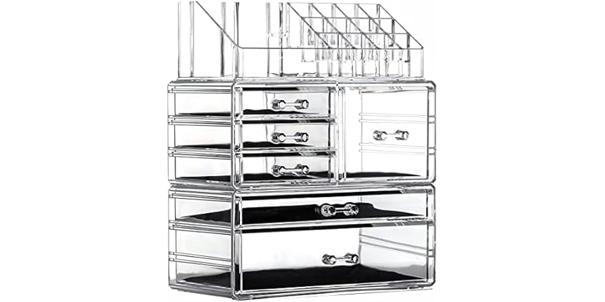 Cq acrylic 3 Pack Clear Makeup Organizer