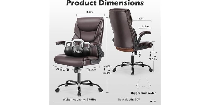 OLIXIS Executive Office Chair with Lumbar Support