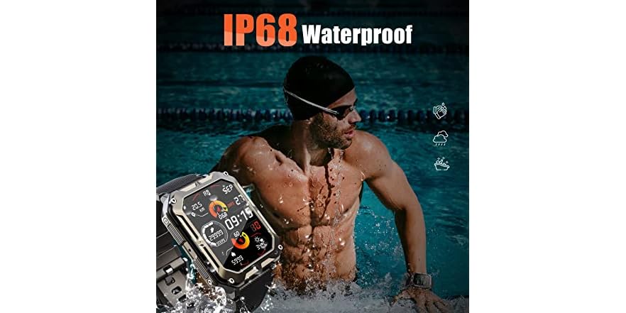 meoonley Military Rugged Smartwatch