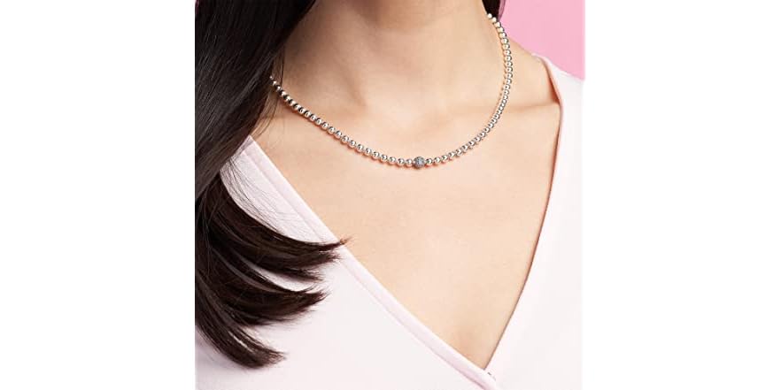 Pandora 398565C01-45 45cm, 17.7 inches Beads & Pave (Open Box)