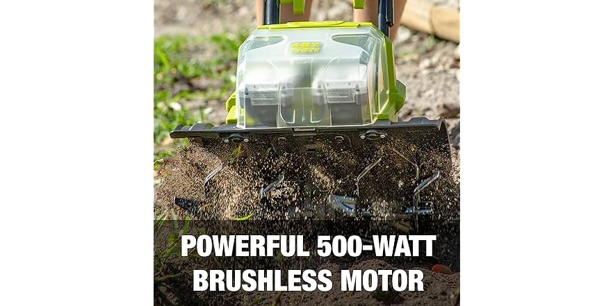 Sun Joe 48V iON+ Cordless Tiller/Cultivator Kit