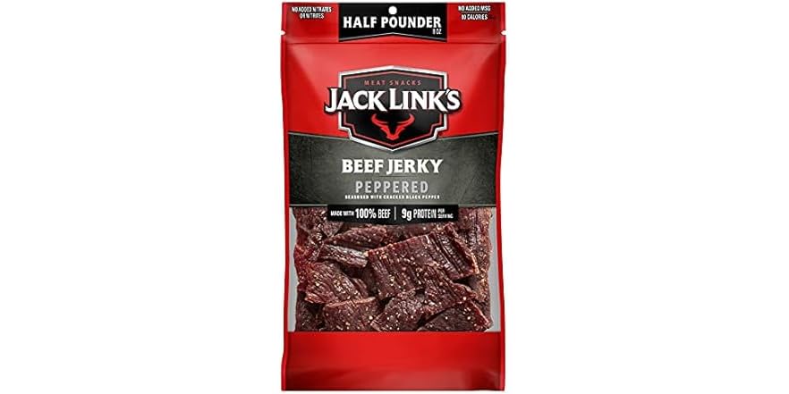 Jack Link's Beef Jerky, Peppered, 1/2 Pounder Bag