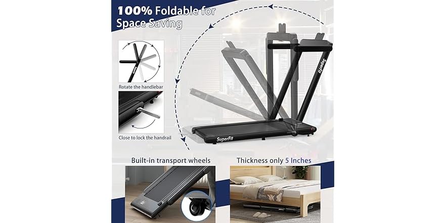 Goplus 2 in 1 Under Desk Treadmill
