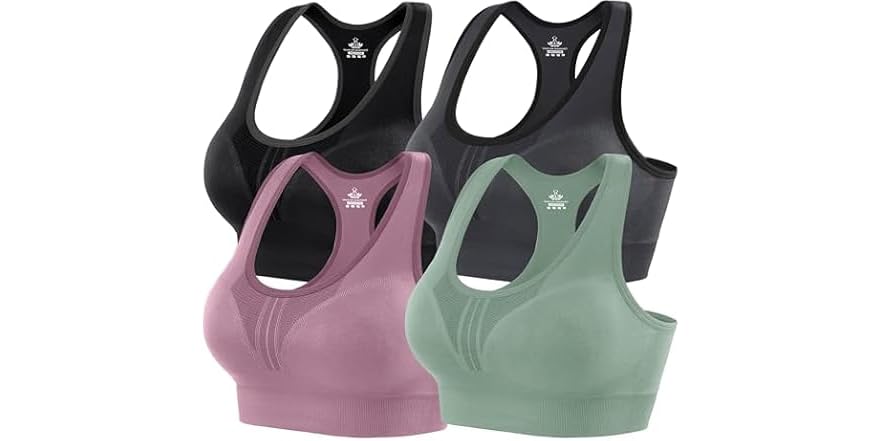 (3 or 4 Pack) High Impact Sports Bras