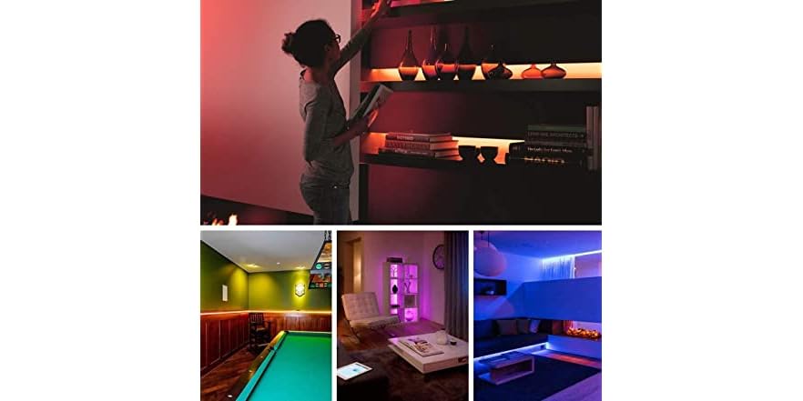 Inscrok 16.4ft RGB Waterproof LED Strip Lights