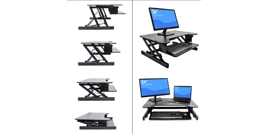 Sorbus Sit-To-Stand Monitor Riser Desk