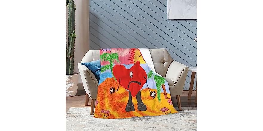 Sad Heart Throw Blanket 50''x40''