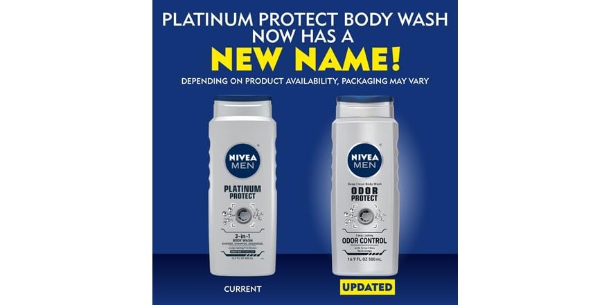 NIVEA Men Platinum Protect 3-in-1 Body Wash