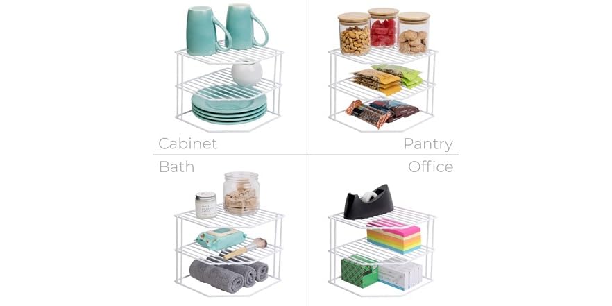 Smart Design 3-Tier Corner Shelf Rack