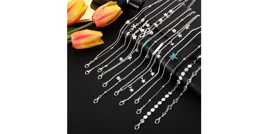 24 Pieces Ankle Bracelet Ankle Chains