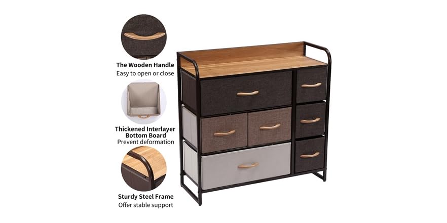 Homchwell Dresser with 7 Drawers (Open Box)