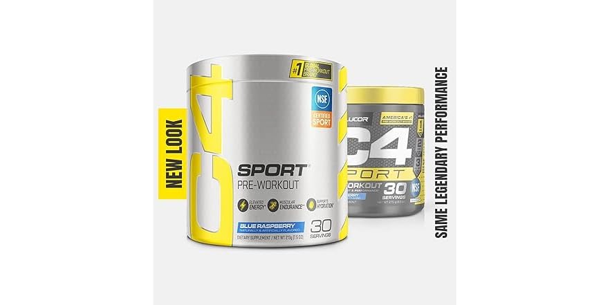 (2-Pack) Cellucor C4 Sport Pre Workout Powder, Blue Raspberry