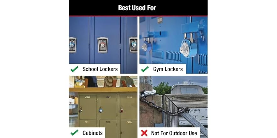 Master Lock Locker Combination Padlock Lt.Blue