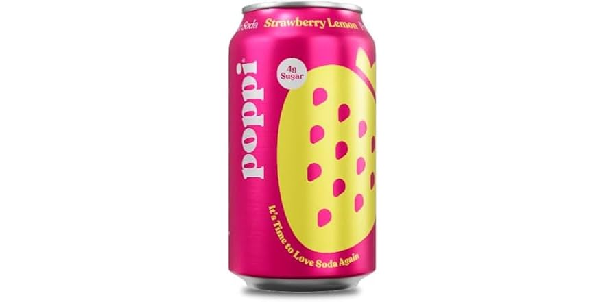 POPPI Sparkling Prebiotic Soda, Beverage (12 Pack)