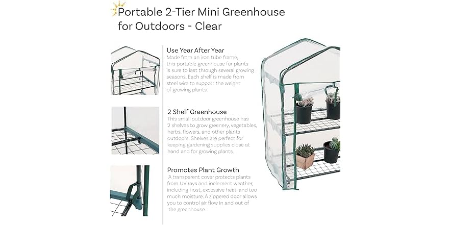 Sunnydaze Portable Mini Greenhouse