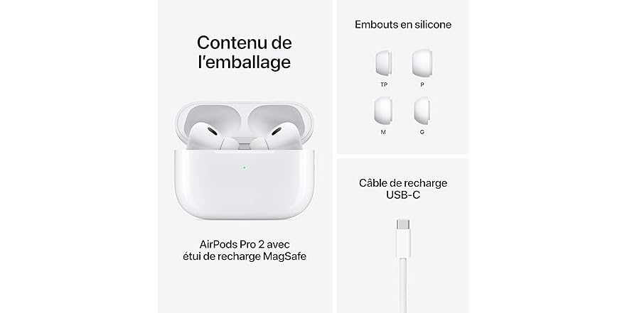 apple APL-MTJV3AM-A Apple AirPods Pro (2nd Generat (Open Box)