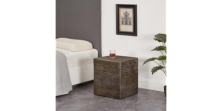 Ball & Cast Wood Stump End Table Magic Grey