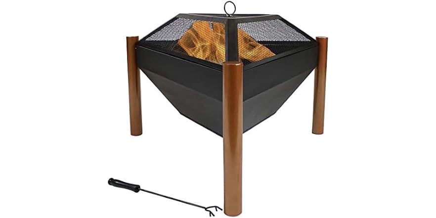Sunnydaze 31" Steel Triangle Fire Pit