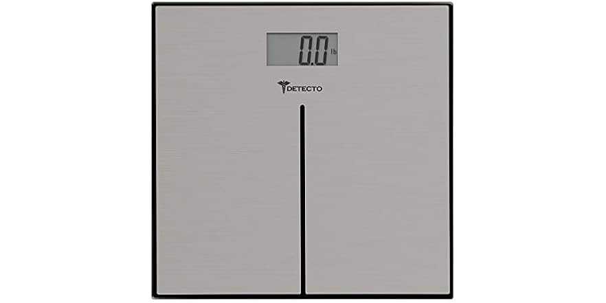 Detecto Deluxe Stainless Steel Body Weight Bathroom Scale