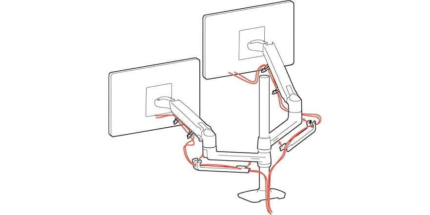 Ergotron – LX Vertical Stacking Dual Monitor Arm