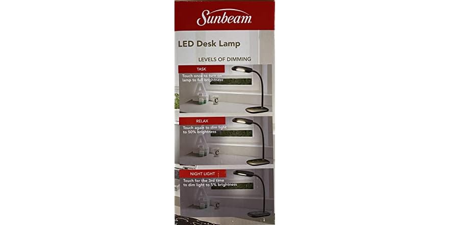 Sunbeam Flexible Neck LED Desk Lamp