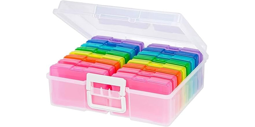 MICHAELS Rainbow Photo & Craft Keeper