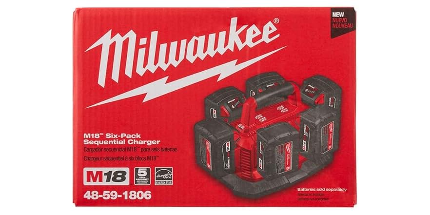 Milwaukee 48-59-1806 M18 Six Pack Sequential Charger