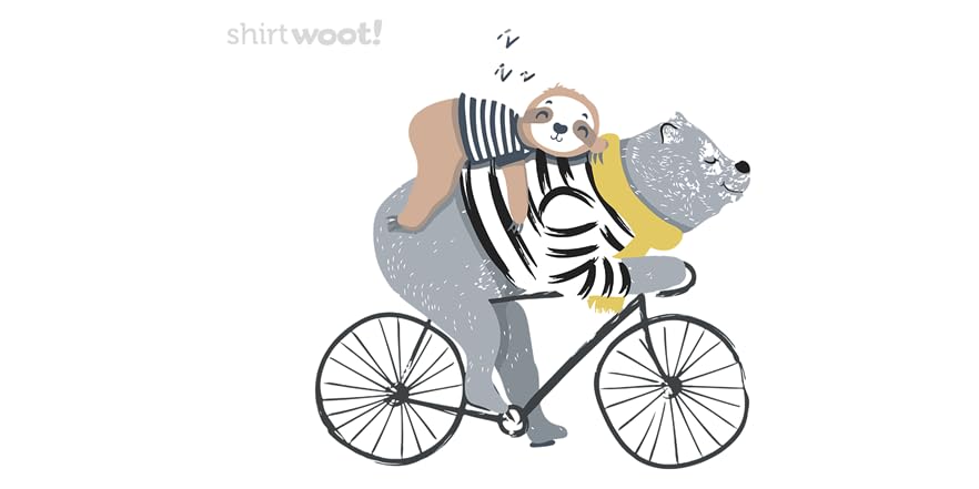 Adventurous Duo: Bear and Sloth Bike Ride