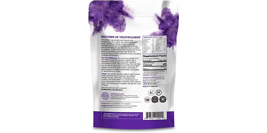 Zint Unflavored Gelatin Powder (10 Ounce)