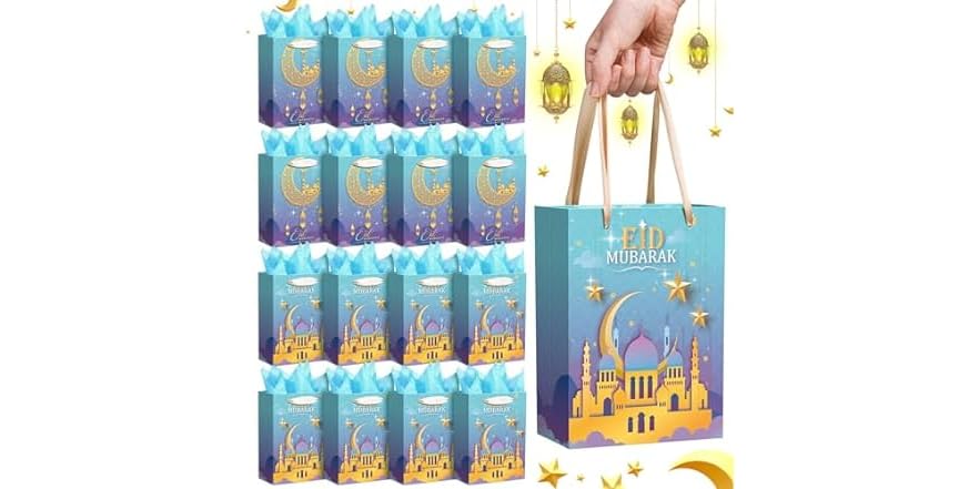 16 Pack Ramadan Gift Bags With Handles