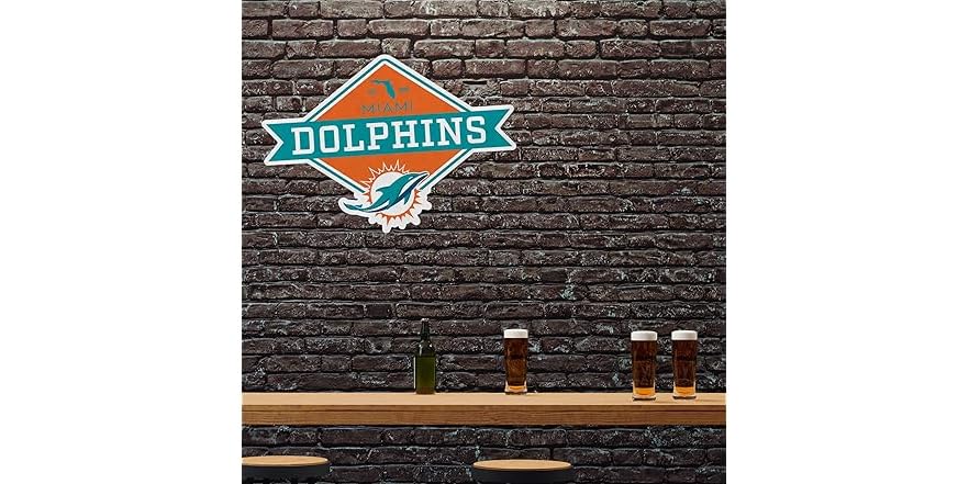 MIAMI DOLPHINS Diamond Shape Cut Pennant