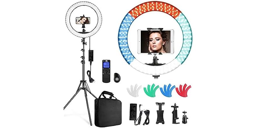 19" Ring Light with Stand and Remote