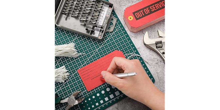 200 Pack Out of Service Tags With Wire