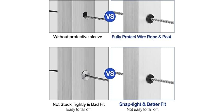 CKE 100 Pack Cable Railing Rubber