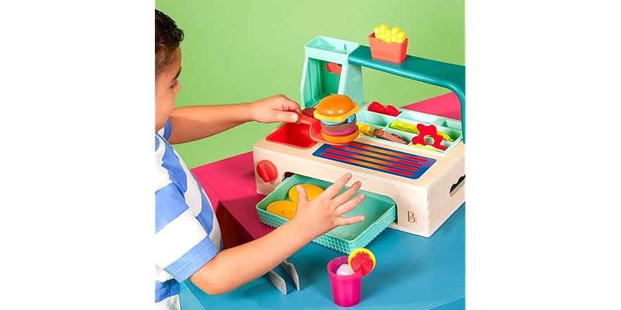 B. toys Mini Chef Build-a-Burger Playset
