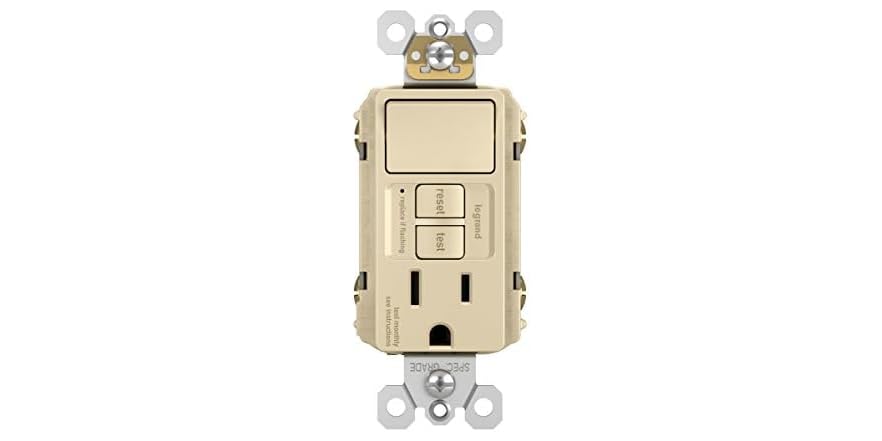 GFCI Combo Switch, Ivory