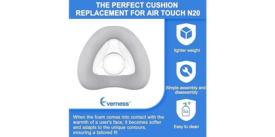 2 Packs Memory Foam Cushion for CPAP N20