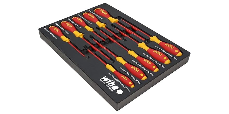Wiha 10pc SoftFinish Grip Screwdriver Tray Set