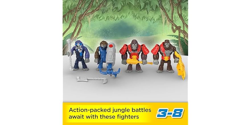 Imaginext Preschool 9-Piece Monkey & Gorilla