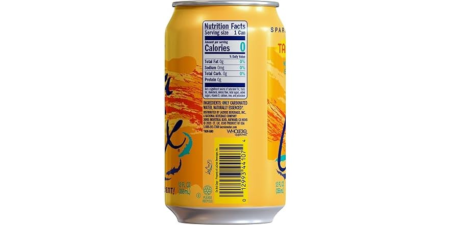 La Croix, Tangerine Sparkling Water, 12 oz, (pack of 12)