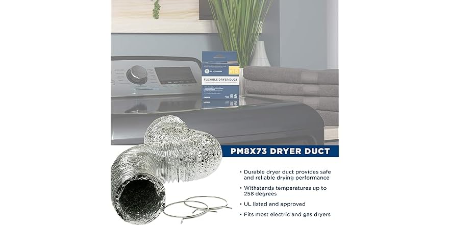 GE Dryer Vent, PM8X73 Flexible Foil