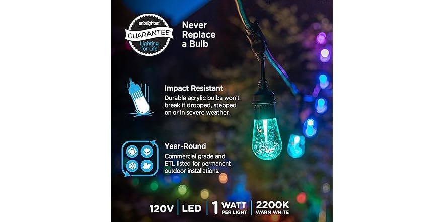 Enbrighten Premium Color Changing String