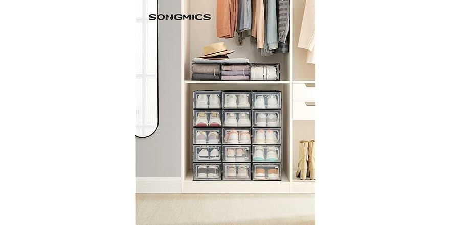 SONGMICS Shoe Boxes
