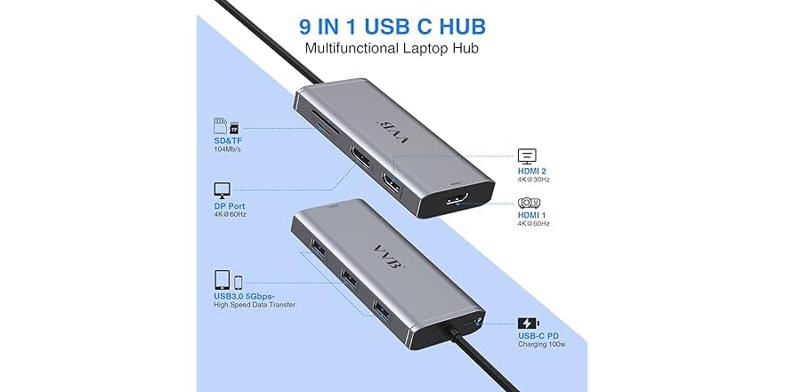 Docking Station VVB USB C Adapter