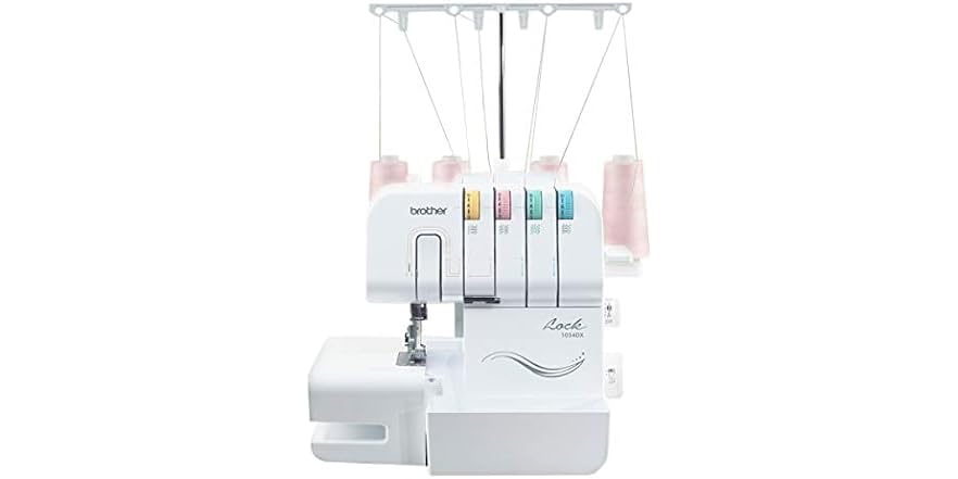 Brother Serger 1034DX, Durable Metal Frame Overlock Machine, 1,300 ...
