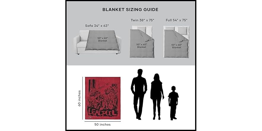 Northwest Northwest Deadpool Silk Touch Throw Blan