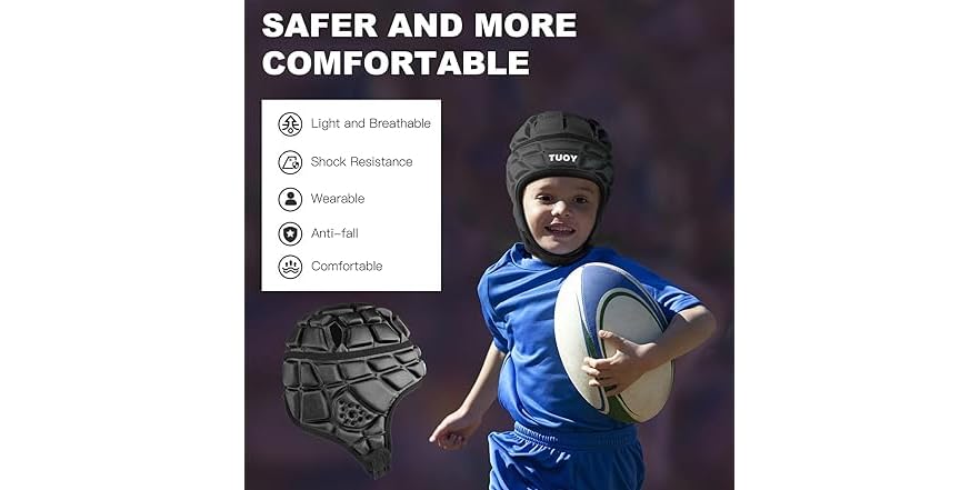 Soft Padded Protective Rugby Headgear