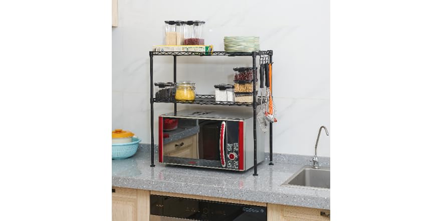 2 TIER MICROWARE RACK w/MAT AN