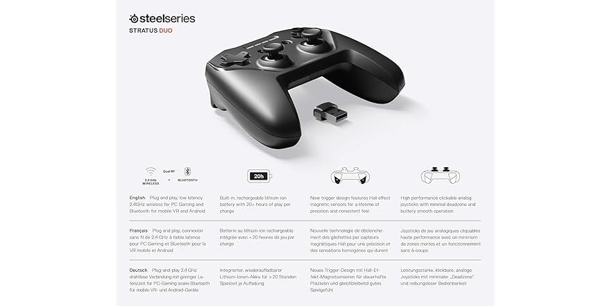 SteelSeries Wireless Gaming Controller Black