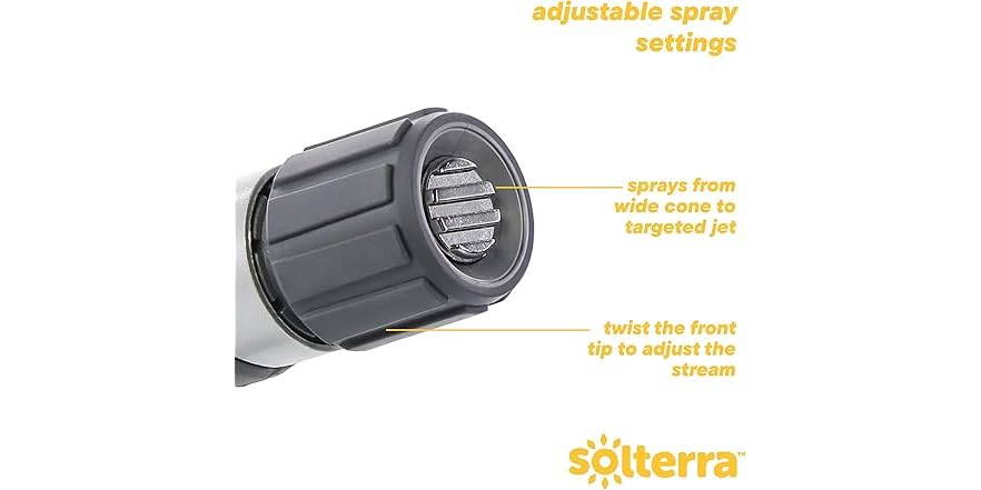 Solterra Solterra Adjustable Garden Hose Nozzle with Thumb